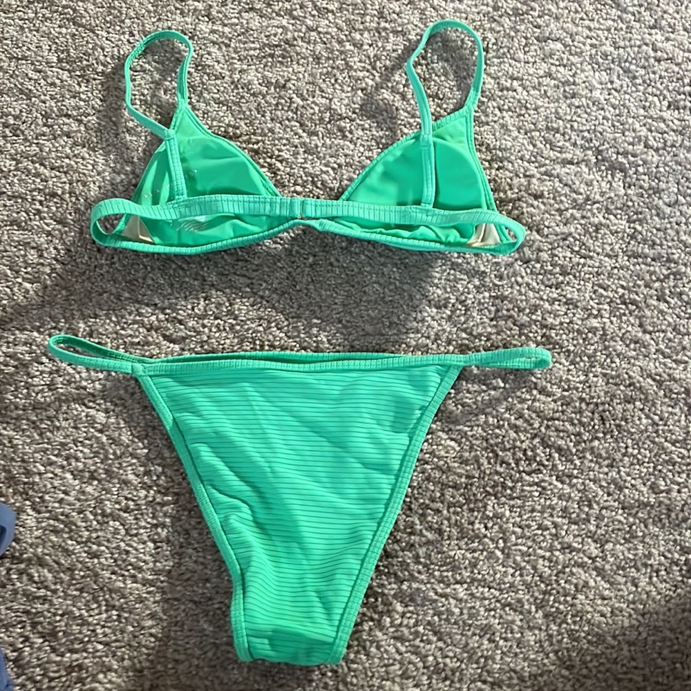 Neon Green Triangle Bikini Set Gem